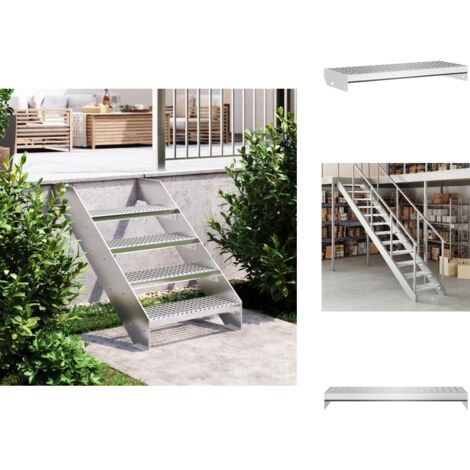 Gitterroststufe 60x24x7 cm Verzinkter Stahl - Treppenstufe - Gitterrost ...