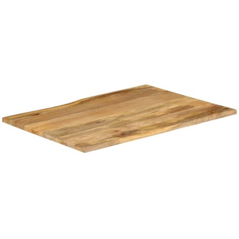 Tischplatte mit Baumkante 100x80x3,8 cm Massivholz Mango ...