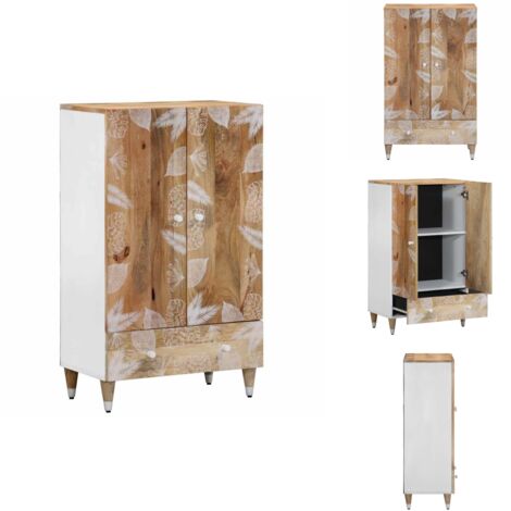 Highboard 60x33,5x100 cm Massivholz Mango - Highboard - Highboards ...