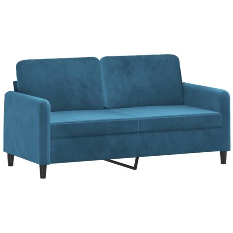 2-Sitzer-Sofa Blau 140 cm Samt - Samtsofa - Couch Blau - Wohnzimmersofa ...
