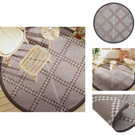 Outdoor-Teppich ARAKIL Braun Ø200 cm PP - Outdoor-Teppich - Outdoor ...