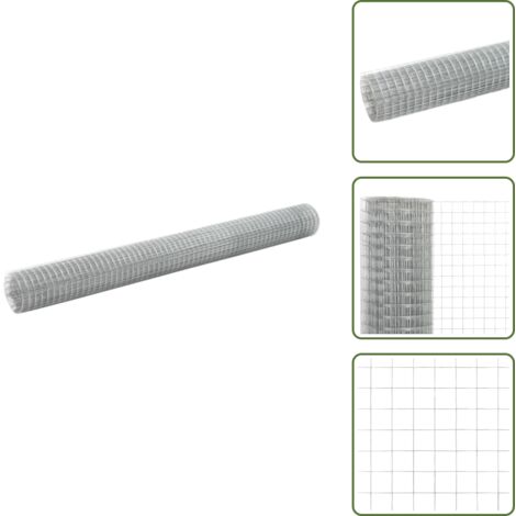 Maschendraht Verzinkter Stahl 10x1,5 m Silbern - Zaun - Maschendraht ...