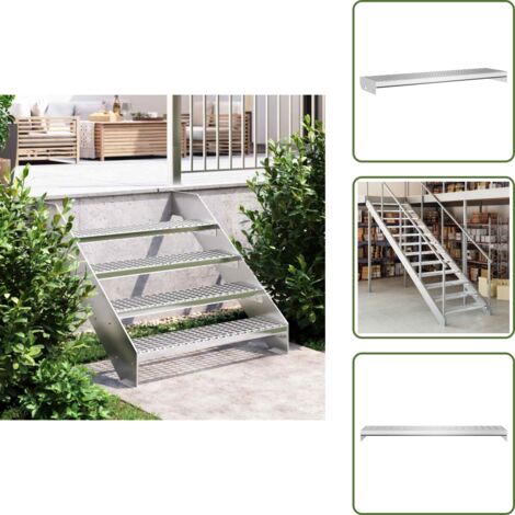 Gitterroststufe 90x24x7 cm Verzinkter Stahl - Treppenstufe - Gitterrost ...