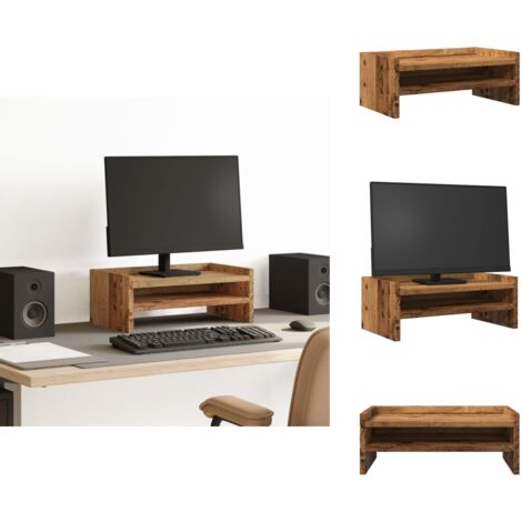 Monitorständer Altholz-Optik 42x24x16 cm Holzwerkstoff - Monitorständer ...