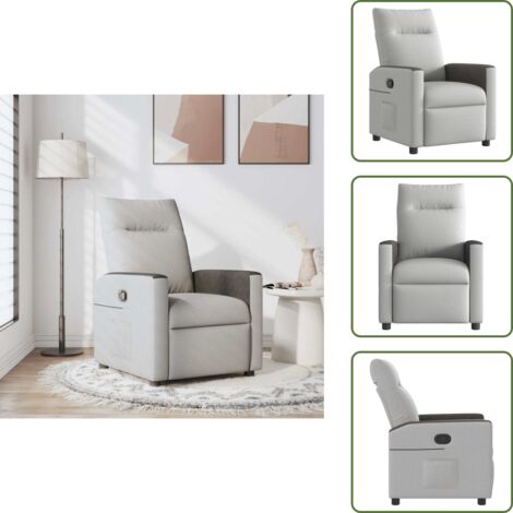 Relaxsessel Wolkengrau Stoff - Relaxsessel - Relaxstuhl - Sessel ...
