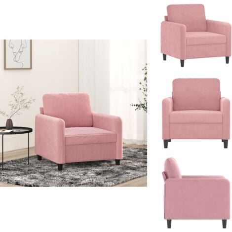 Sessel Rosa 60 cm Samt - Samtsofa - Rosa Sessel - Wohnzimmersofa ...