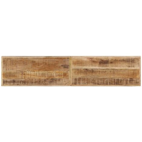 Bank 160 cm Raues Mangoholz und Stahl - Industrielle Bank - Mangoholz ...