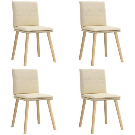 Esszimmerstühle 4 Stk. Creme Stoff - Esszimmerstuhl - Esszimmerstühle ...