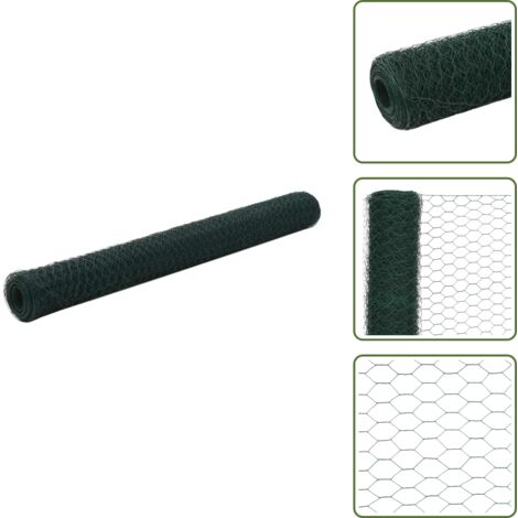 Drahtzaun Stahl mit PVC-Beschichtung 25x1,2 m Grün - Maschendraht ...
