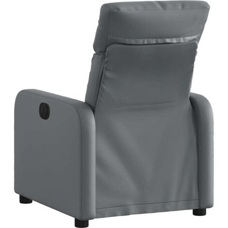 Relaxsessel Grau Kunstleder - Komfortsessel - Relaxsessel - Lounge ...