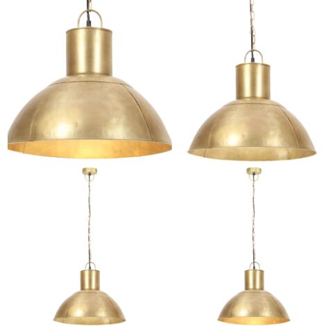 Hängelampe 25 W Messing Rund 48 cm E27 - Hängelampe - Industrielampen - Messinglampe ...