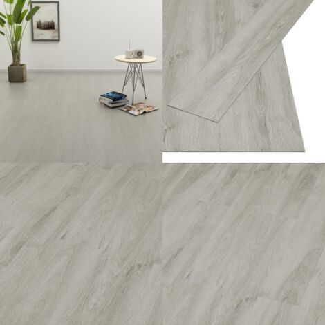 PVC-Fliesen Selbstklebend 4,46 m² 3 mm Hellgrau - PVC Boden - Vinyl ...