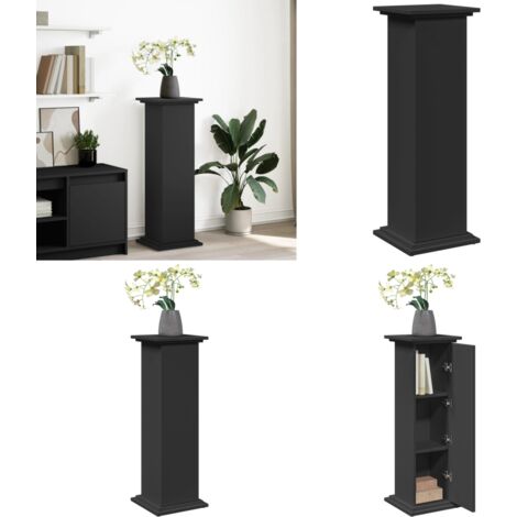 vidaXL Postament mit Stauraum Schwarz 31x30x90 cm Holzwerkstoff