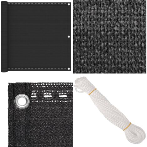 Balkonsichtschutz HDPE 90x400 cm Anthrazit - Balkonabdeckung ...