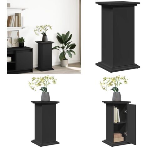 vidaXL Postament mit Stauraum Schwarz 31x30x60 cm Holzwerkstoff