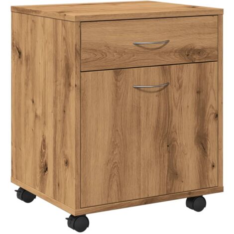 vidaXL Rollcontainer Artisan-Eiche 45x38x54 cm Holzwerkstoff