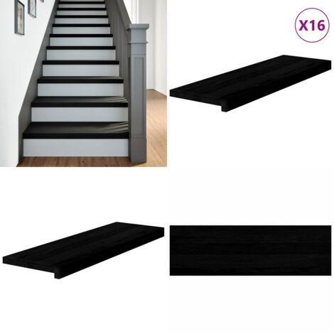 vidaXL Treppenstufen 16 Stk. Dunkelbraun 80x30x2 cm Massivholz Eiche