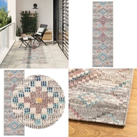 Teppich ARBIZU Indoor und Outdoor Vintage-Design 80x250 cm - Teppich ...