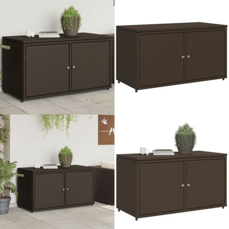 Elegantes Gartenschrank Rattanoptik Braun Bild