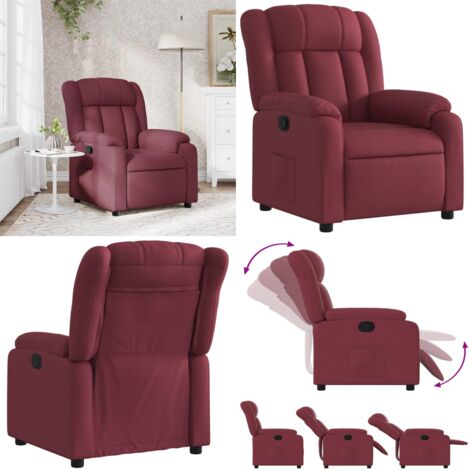 vidaXL Relaxsessel Weinrot Stoff
