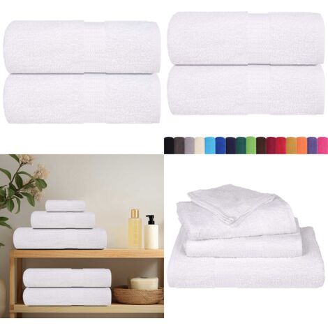 vidaXL Waschlappen 2 Stk. Weiß 15x21 cm 360 g/m² 100% Baumwolle