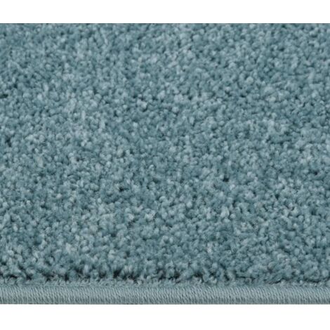 Teppich Kurzflor 160x230 cm Blau - Blauer Teppich - Wohnzimmer Teppich ...