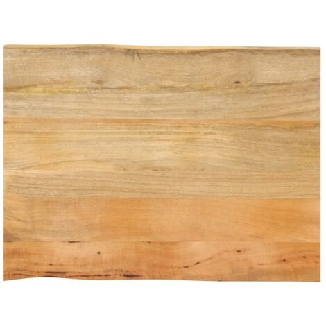 Tischplatte mit Baumkante 80x60x2,5 cm Massivholz Mango ...