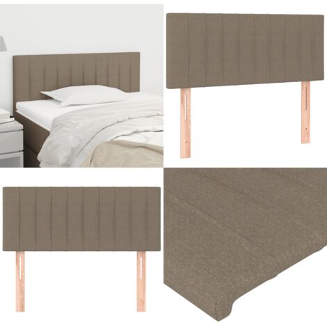 Kopfteil Taupe 100x5x78/88 cm Stoff - Bettkopfteil - Betthaupt ...