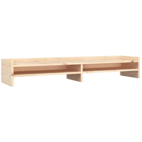 Monitorständer 100x24x16 cm Massivholz Kiefer - Monitorständer ...