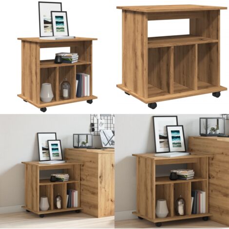 vidaXL Rollcontainer Artisan-Eiche 60x45x60 cm Holzwerkstoff