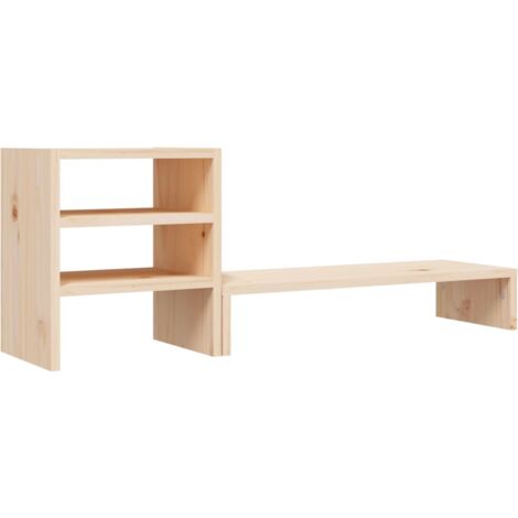 Monitorständer 81x20x30 cm Massivholz Kiefer - Monitorständer ...