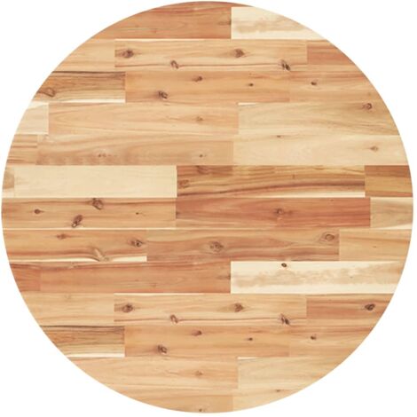 Tischplatte Rund Ø70x2 cm Massivholz Akazie - Holztischplatte - Akasie ...