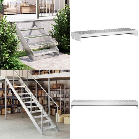 Gitterroststufe 70x24x7 cm Verzinkter Stahl - Treppenstufe - Gitterrost ...