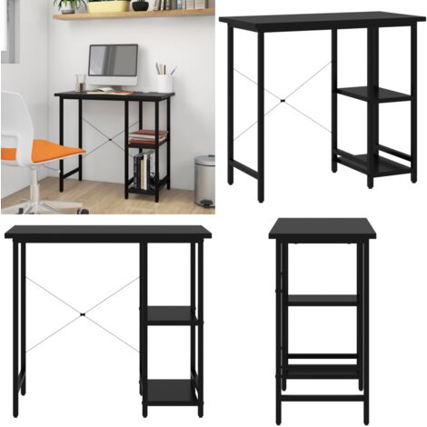 Computertisch Schwarz 80x40x72 cm MDF und Metall - PC-Tisch ...