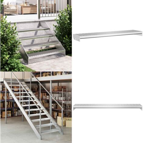 Gitterroststufe 100x24x7 cm Verzinkter Stahl - Treppenstufe ...