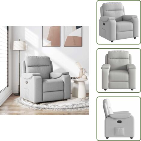 Relaxsessel Wolkengrau Stoff - Relaxsessel - Relaxstuhl - Sessel ...
