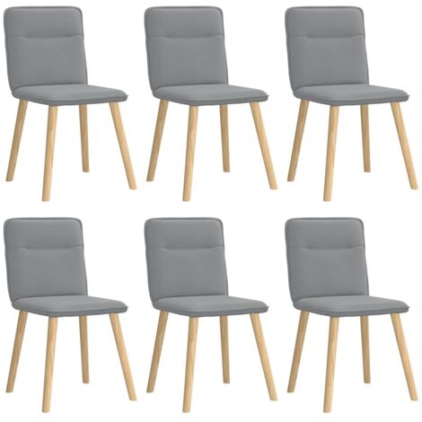 Esszimmerstühle 6 Stk. Hellgrau Stoff - Esszimmerstuhl ...