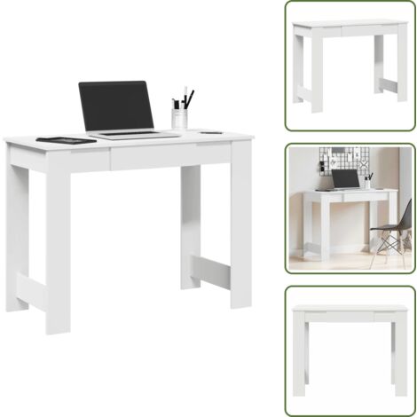 Schreibtisch Weiß 100x45x75 cm Holzwerkstoff - Schreibtisch ...
