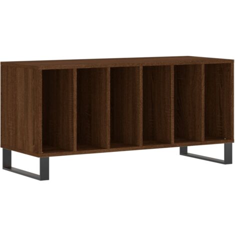 Plattenschrank Braun Eichen-Optik 100x38x48 cm Holzwerkstoff ...