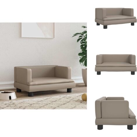 Hundebett Cappuccino-Braun 60x40x30 cm Kunstleder - Hundebett - Haustierbett - Hundeliege ...