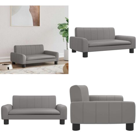 Hundebett Grau 70x45x30 cm Kunstleder - Hunde Bett - Hundebett - Haustierbett - Sofabett Für ...