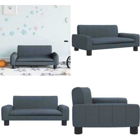 Kindersofa Dunkelgrau 70x45x30 cm Stoff - Kinder Sofa - Minisoofa ...