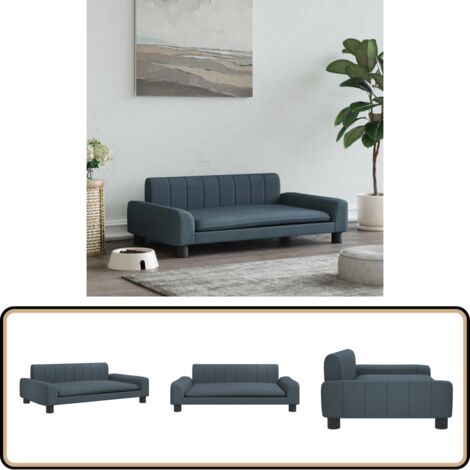 Hundebett Dunkelgrau 90x53x30 cm Stoff - Hunde Bett - Hundebett - Haustierbett - Kleines ...