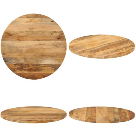 Tischplatte Ø 70x3,8 cm Rund Massivholz Mango - Holztischplatte ...
