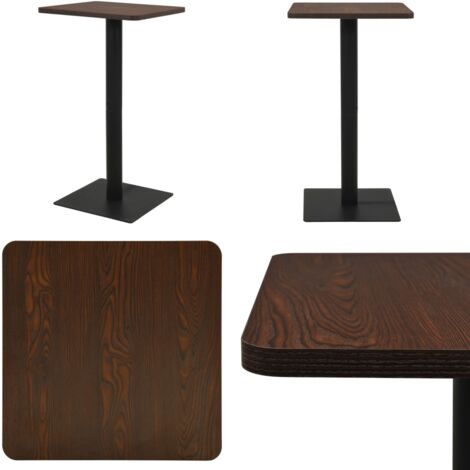vidaXL Bistrotisch Dunkle Esche 50x50x107 cm