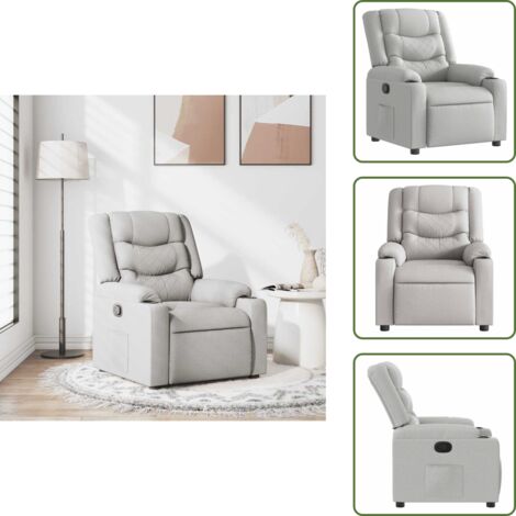Relaxsessel Wolkengrau Stoff - Relaxsessel - Relaxstuhl - Sessel ...