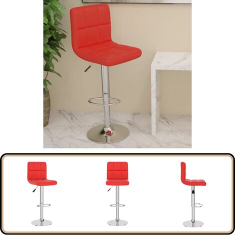 vidaXL Barhocker Rot Kunstleder