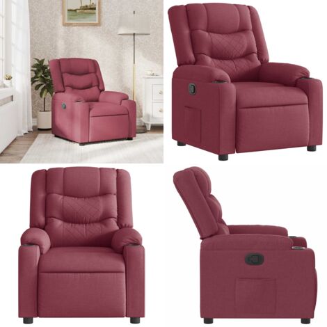 vidaXL Relaxsessel Weinrot Stoff