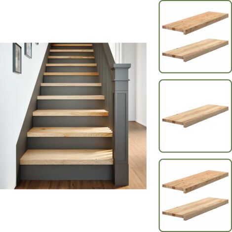 Treppenstufen 2 Stk. Unbehandelt 80x30x2 cm Massivholz Eiche ...