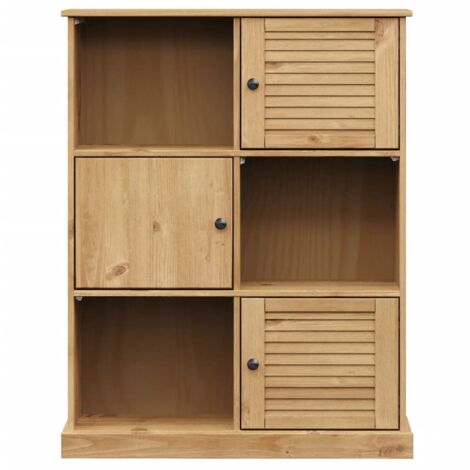 Bücherregal VIGO 90x35x114,5 cm Massivholz Kiefer - Holz Regal - Buche ...